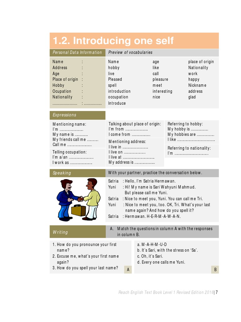 Introducing Oneself and Others | PDF | Cognition | Languages