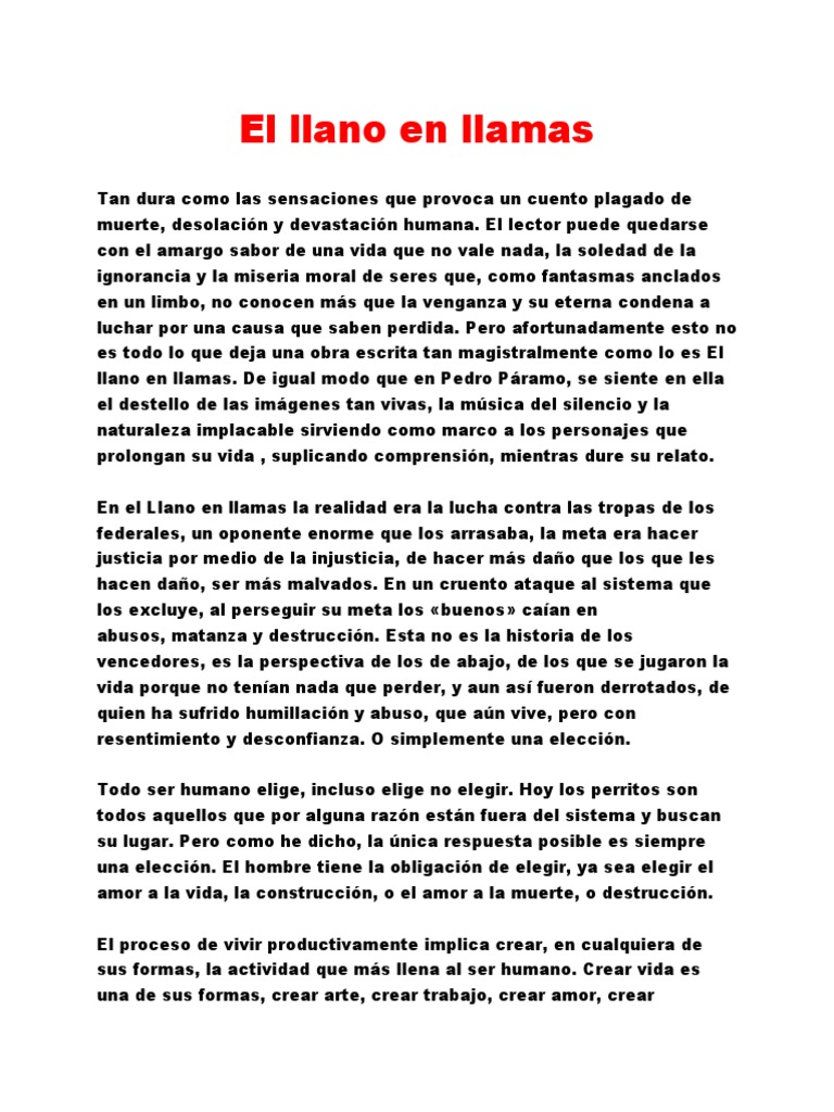 El Llano en Llamas | PDF