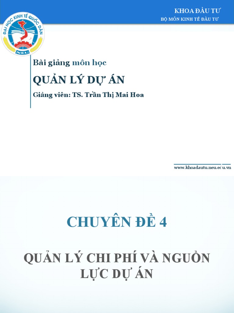 - Slide QLDA - Cao Học - Chuyên Đề 4 - Tuần 7 | PDF