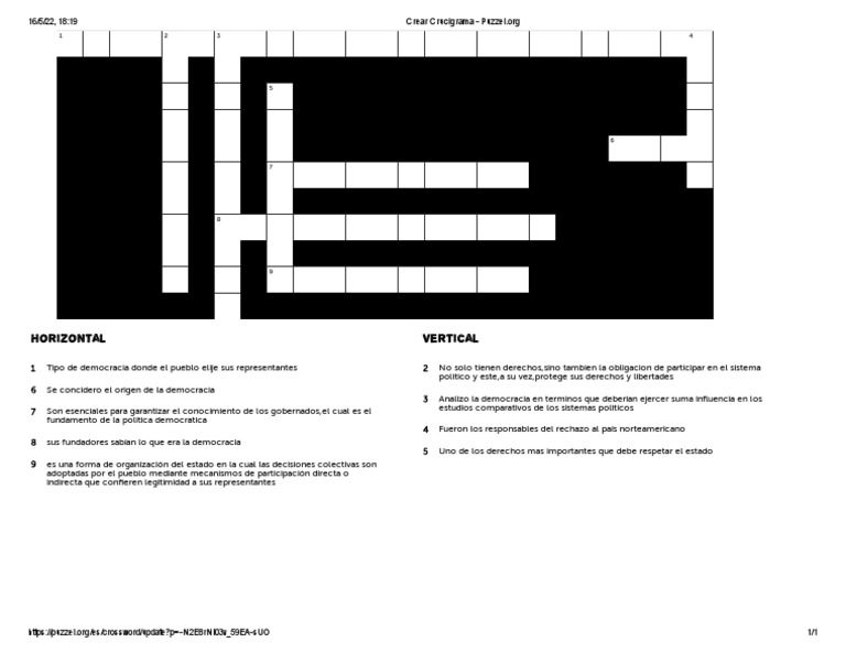 Crucigrama Sin Resolver | PDF