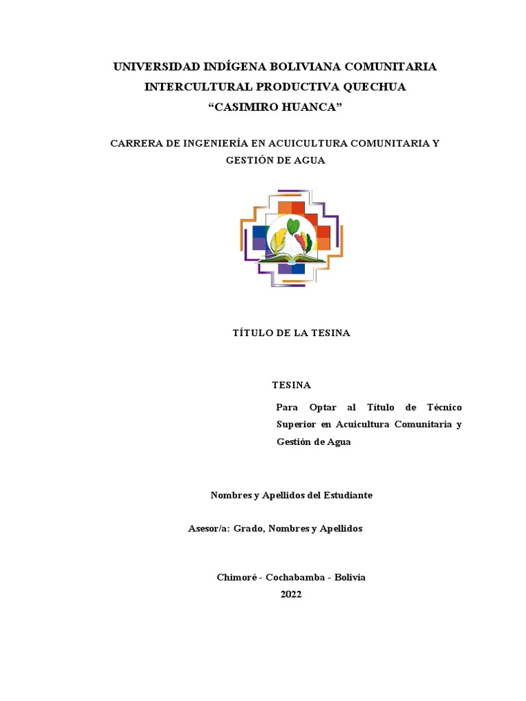 Formato Tesina Unibol - Aa - Corregido | PDF | Teoría | Paradigma