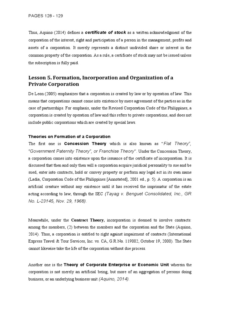 Key Steps and Theories in the Formation, Incorporation and Organization ...
