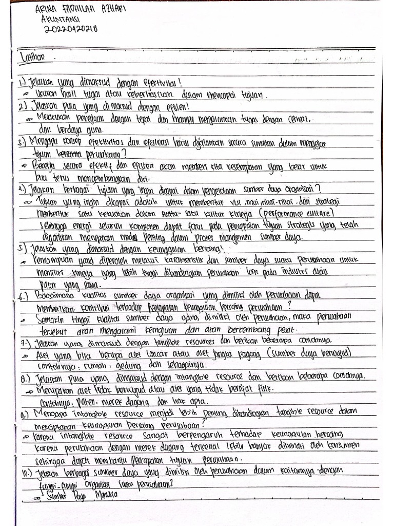 Arina 20220420218 Tugas Latihan | PDF