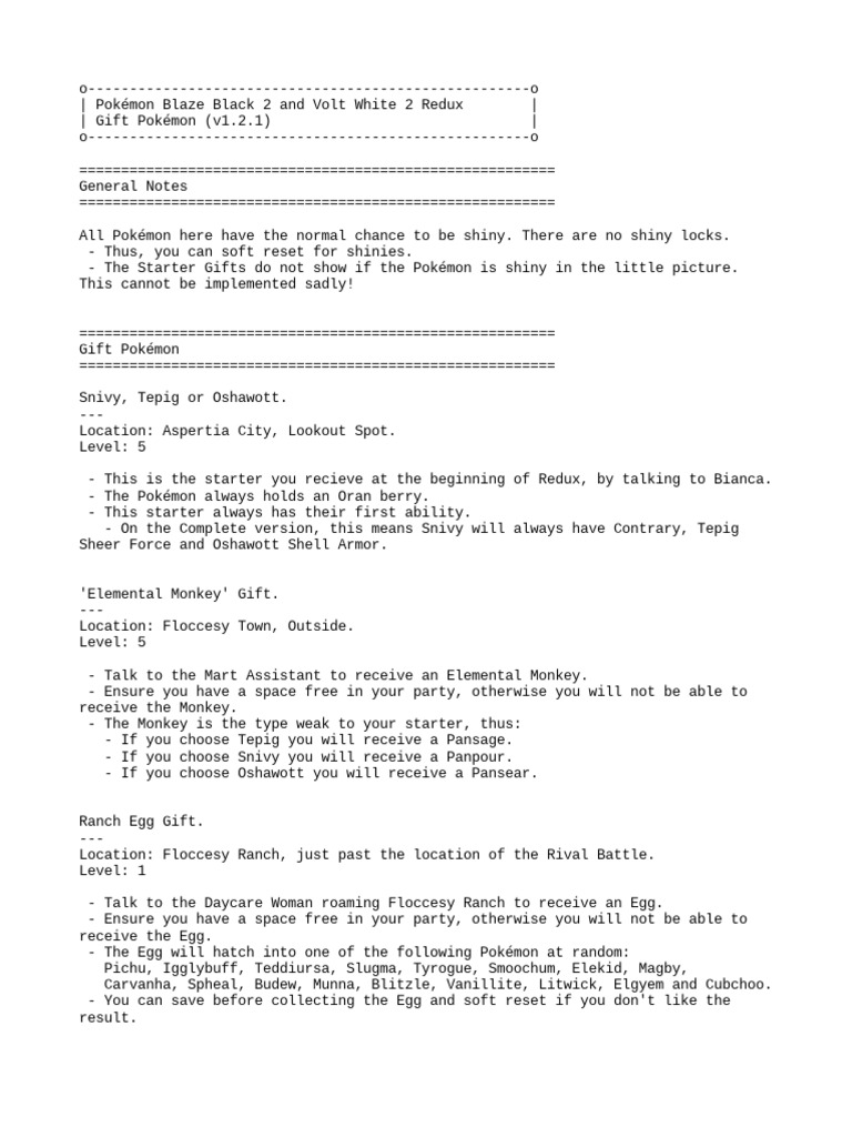 Gift Pokemon | PDF | Pokémon | Nintendo Franchises