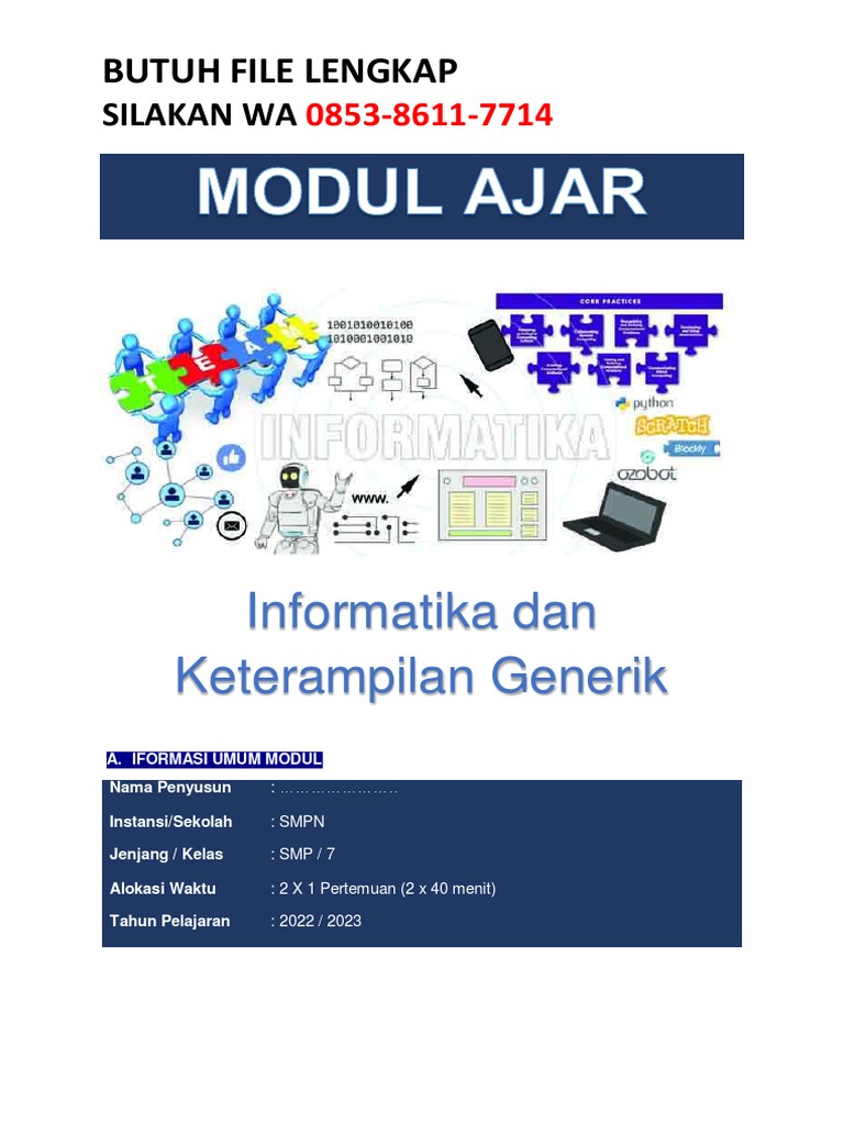 Ikm Informatika KLS 7 | PDF | Seni | Komputer