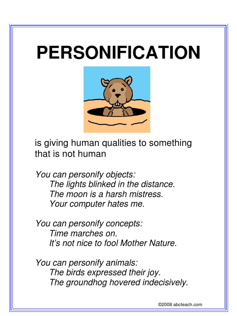 Posters Personification | PDF