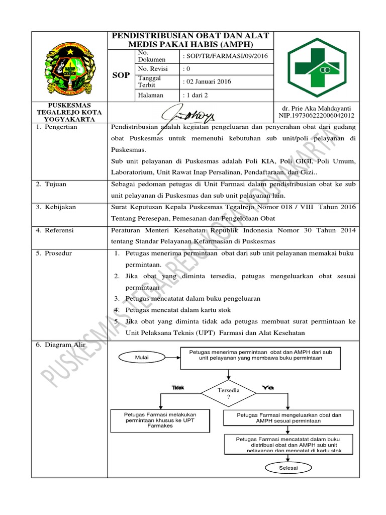 Sop Pendistribusian Obat Dan Amph | PDF
