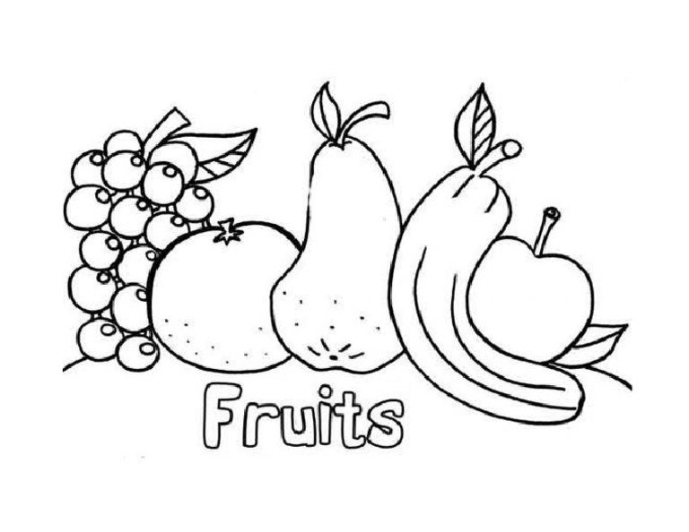 fruit colouring exercises | PDF