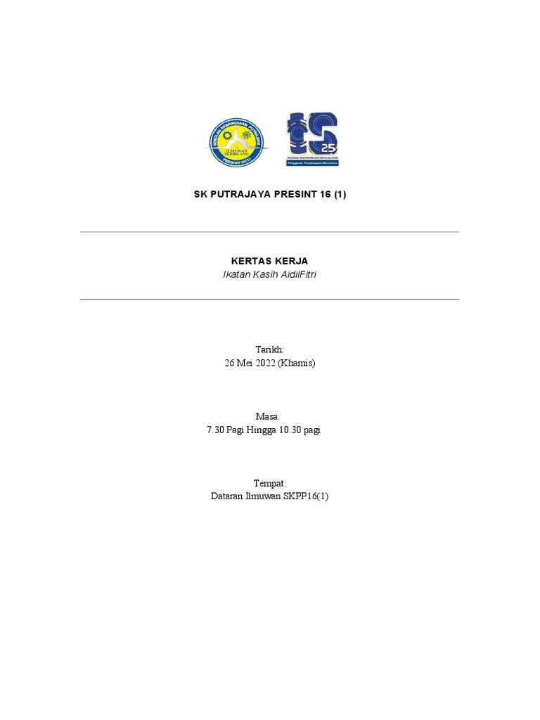 Sambutan Aidilfitri SKPP16(1) 2022 | PDF