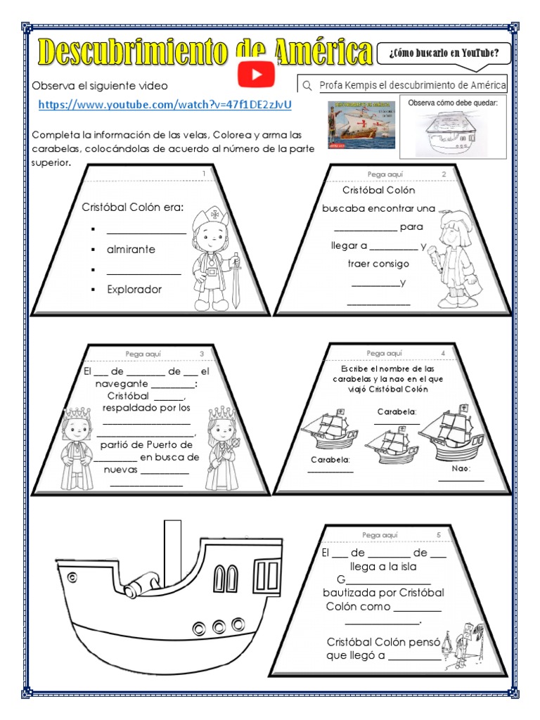 Actividades Descubrimiento de América-Profa. Kempis-1 | PDF