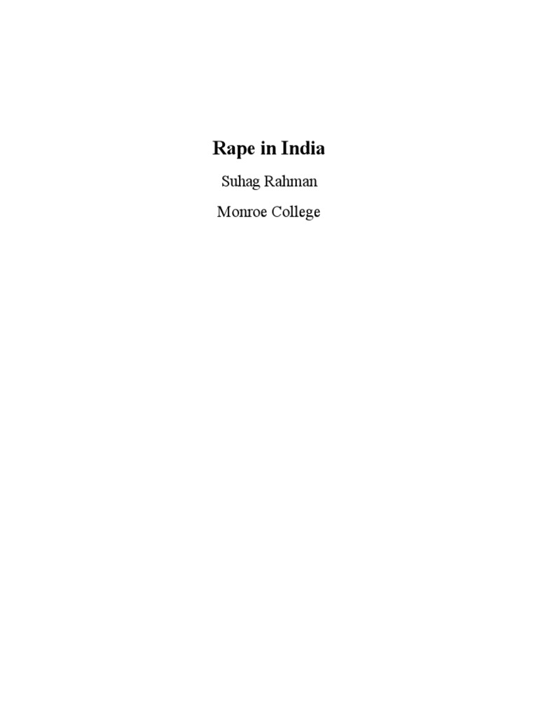 Rape in India | PDF | Rape | Crimes