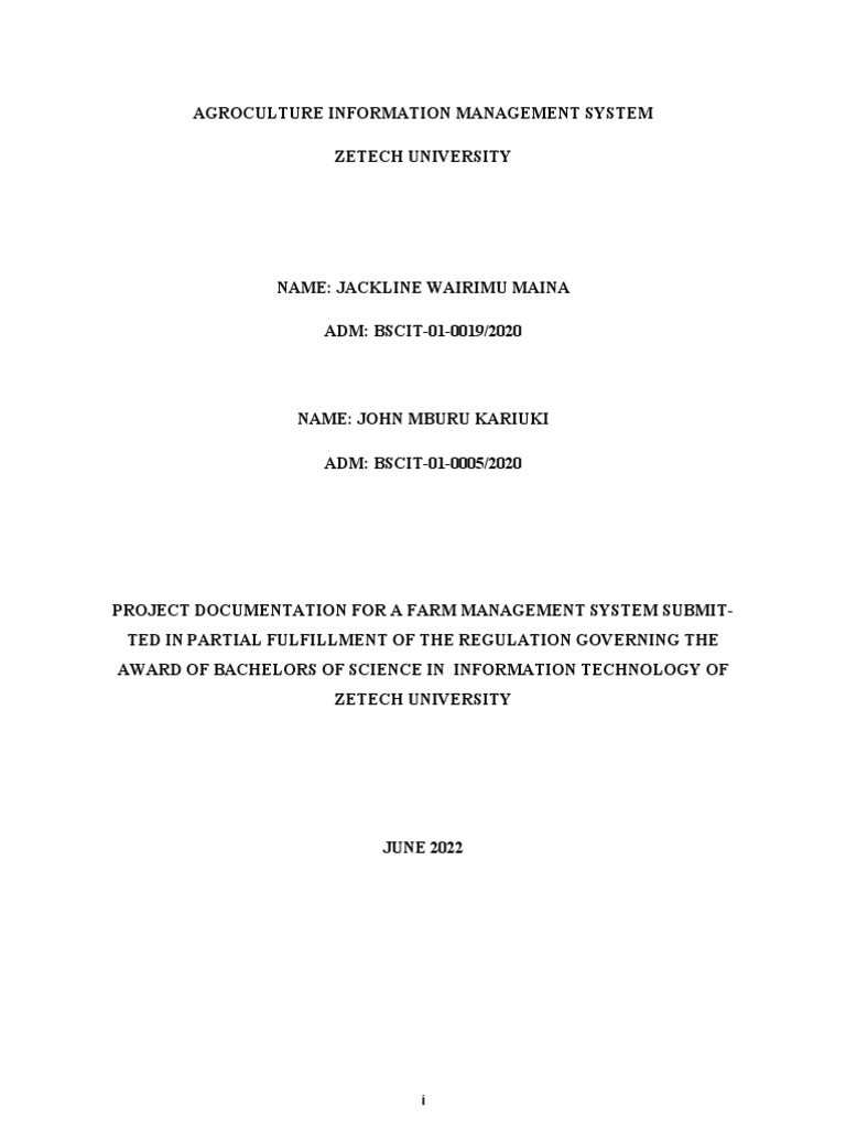 farm management system documentation- v2 | PDF | Agriculture | Sampling ...