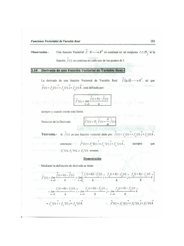 Funciones Vectoriales de Variable Real | PDF | Vector Euclidiano | Velocidad