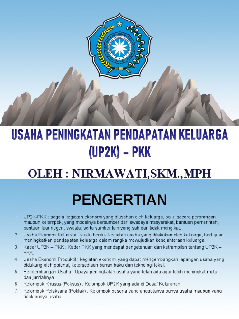 Usaha Peningkatan Pendapatan Keluarga (Up2k) - PKK | PDF | Bisnis