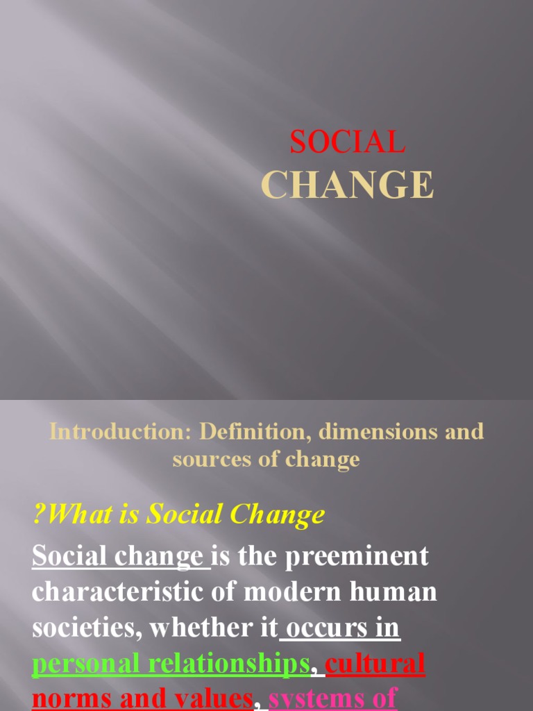 Social: Change | PDF | Social Science