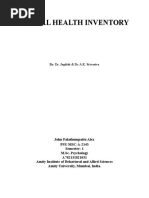 MHI-38 Mental Health Inventory Questionnaire | PDF | Well Being ...