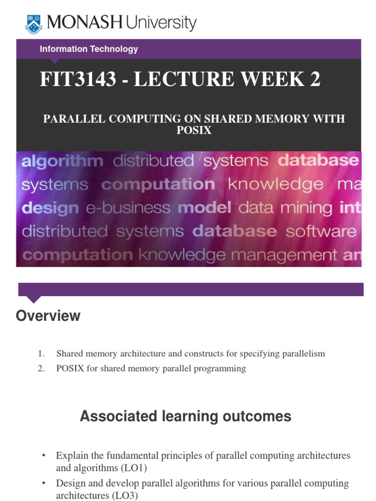 Week 02 Pdf Thread Computing Parallel Computing
