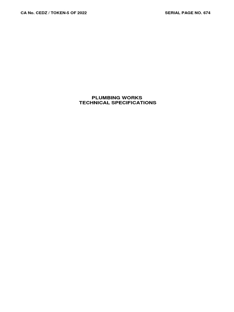 12e. Particular Specs (Plumbing) | PDF | Pipe (Fluid Conveyance) | Screw