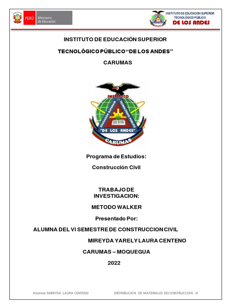 Metodo de Walker Mireyda | PDF | Hormigón | Cemento