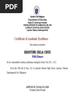 Conduct Award Certificates Template 2020 | PDF