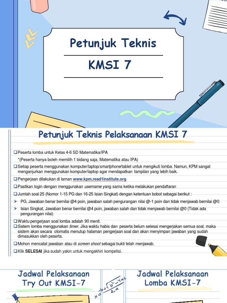 Petunjuk Teknis KMSI 7 | PDF