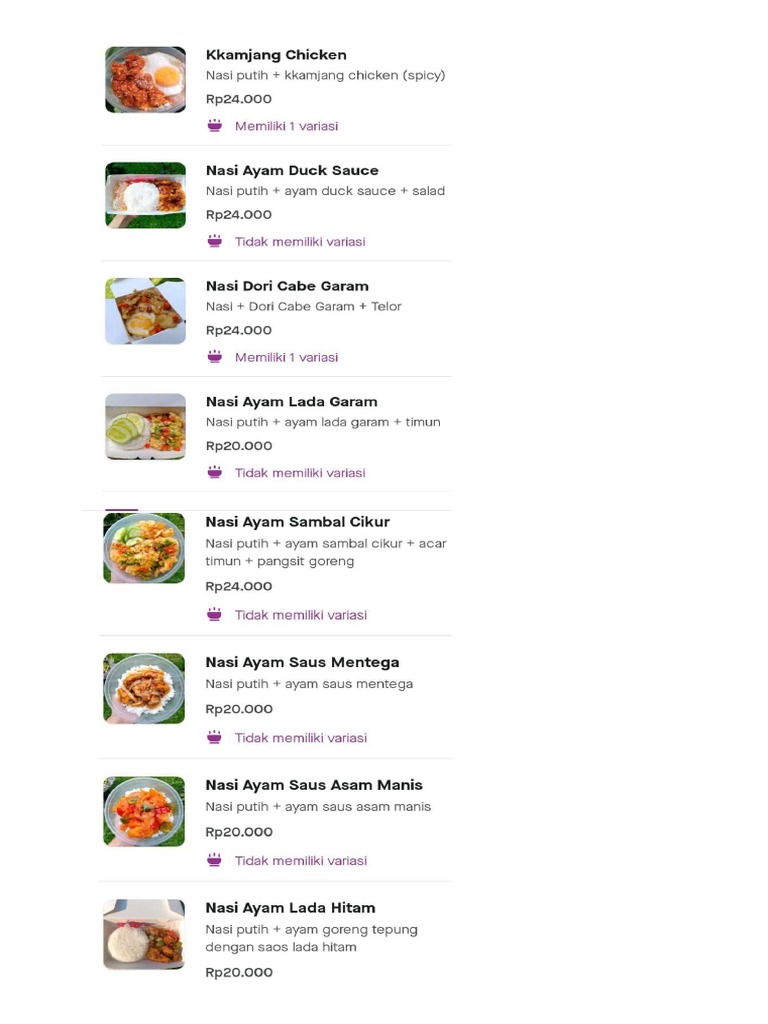 Menu Chet House | PDF