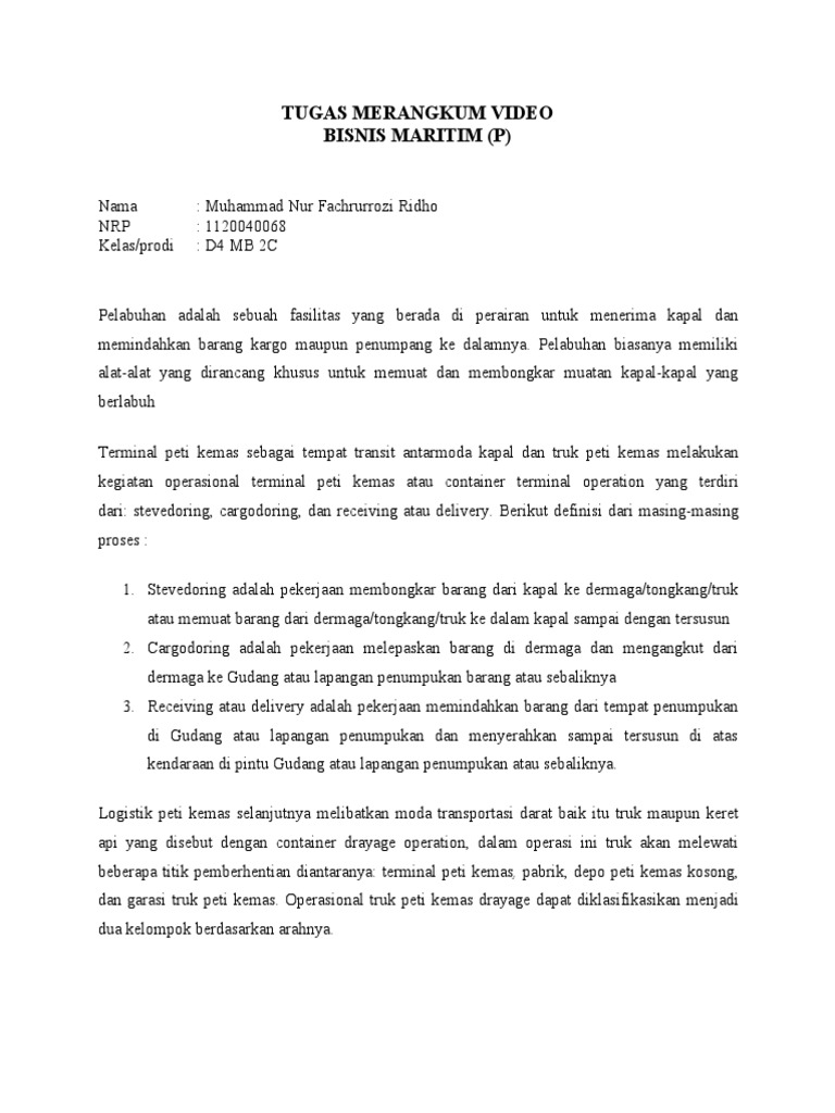 Tugas Merangkum Video | PDF