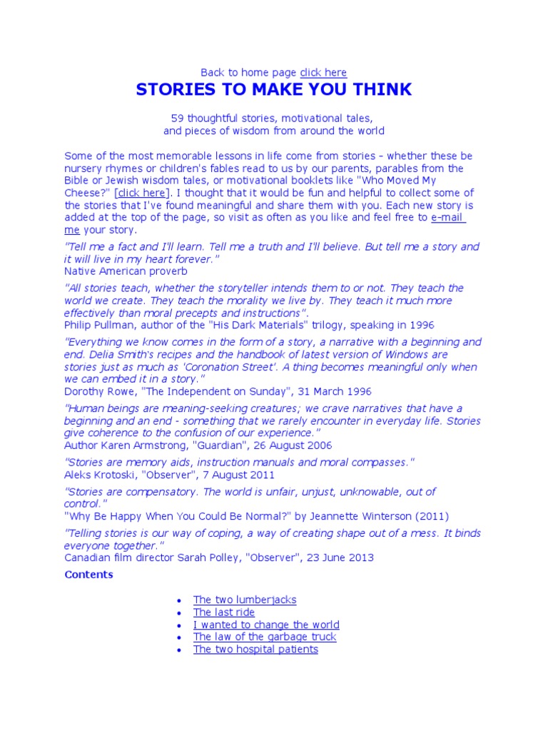 INspirational Stories | PDF | Socrates