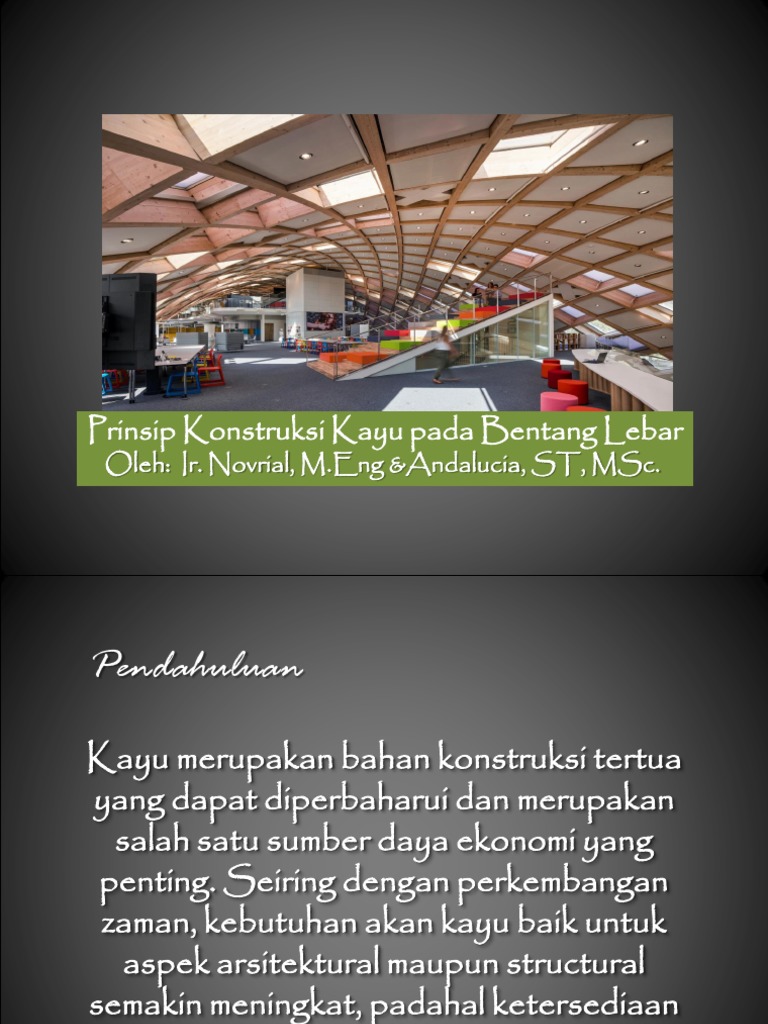 Konstruksi Kayu Pada Betang Lebar - Kayu Laminasi | PDF