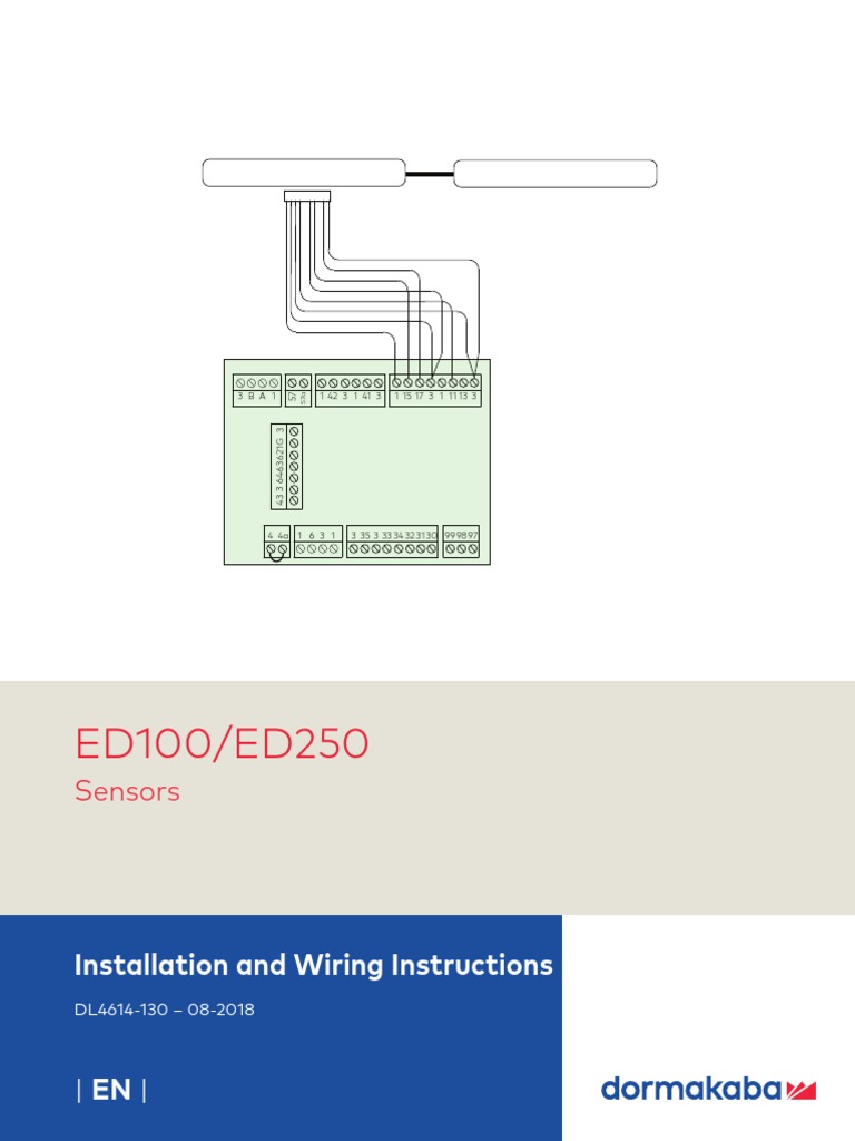 ED100/ED250 Sensor Installation Guide | PDF | Door | Switch