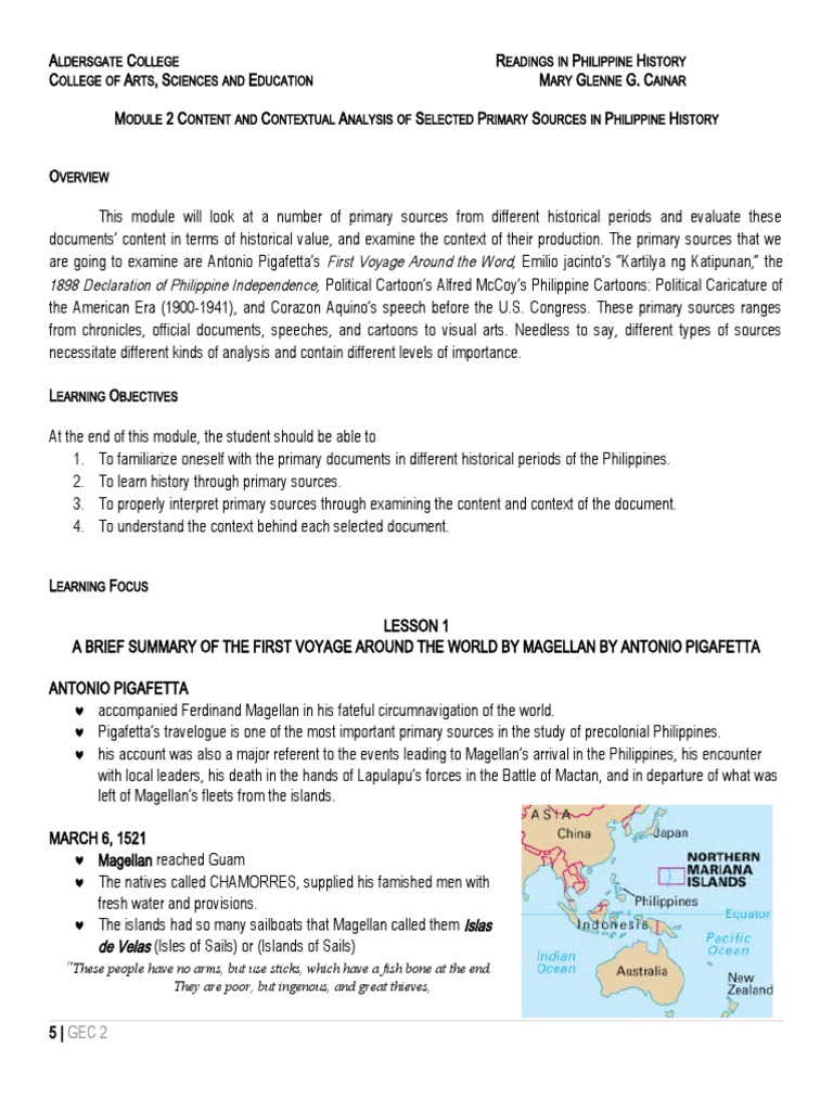 Philippine History Primary Sources | PDF | Corazon Aquino | Mariana Islands