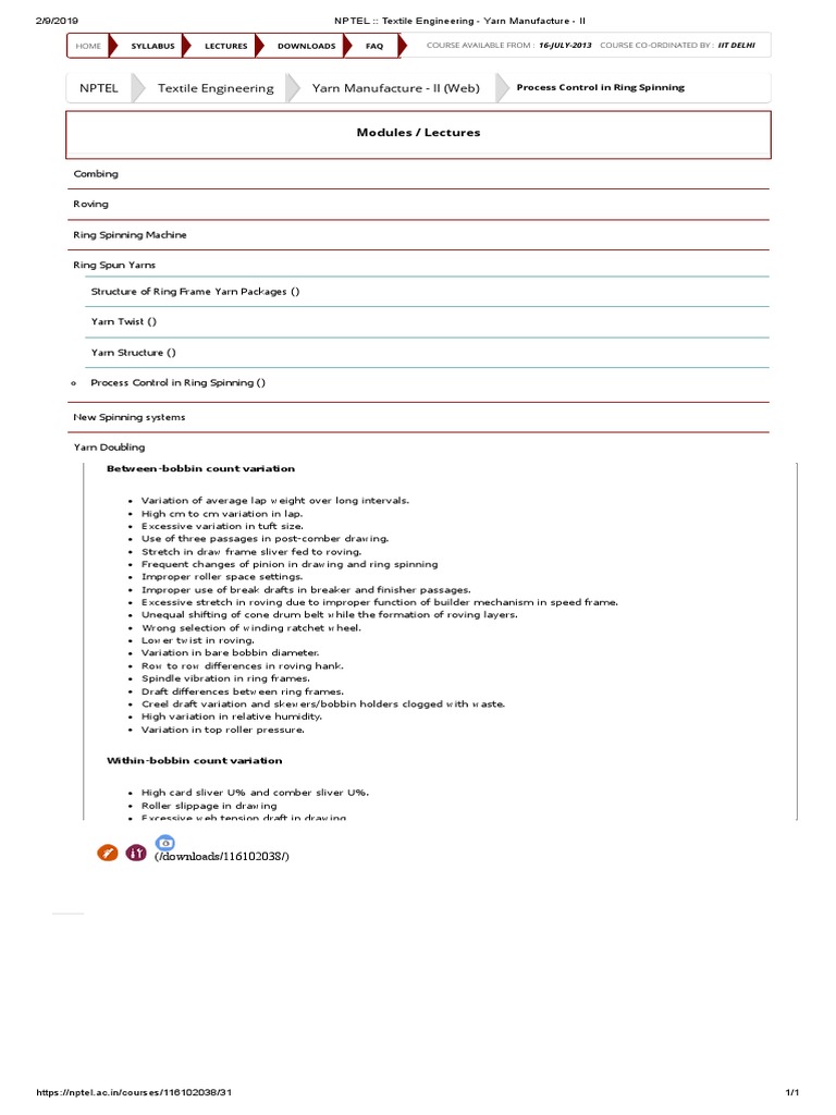 Ipi Cause in Speed Frame | PDF