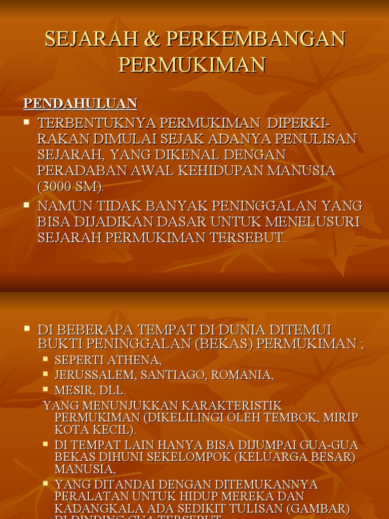 Sejarah Permukiman | PDF