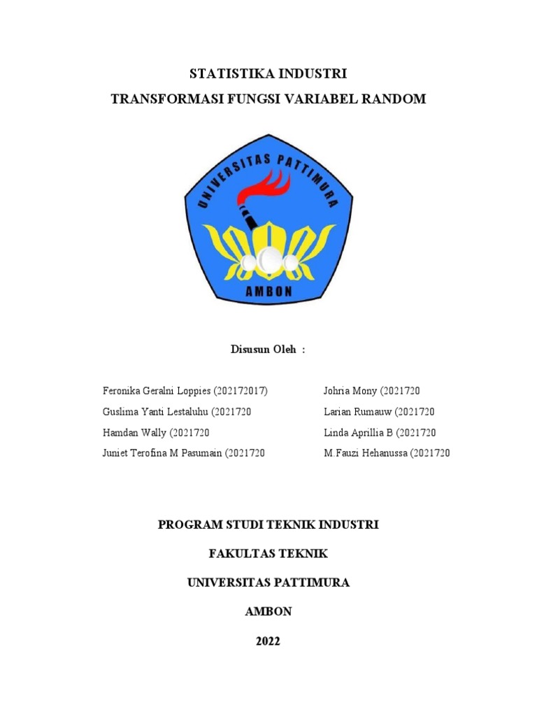 Transformasi Variabel Random dalam Statistika | PDF