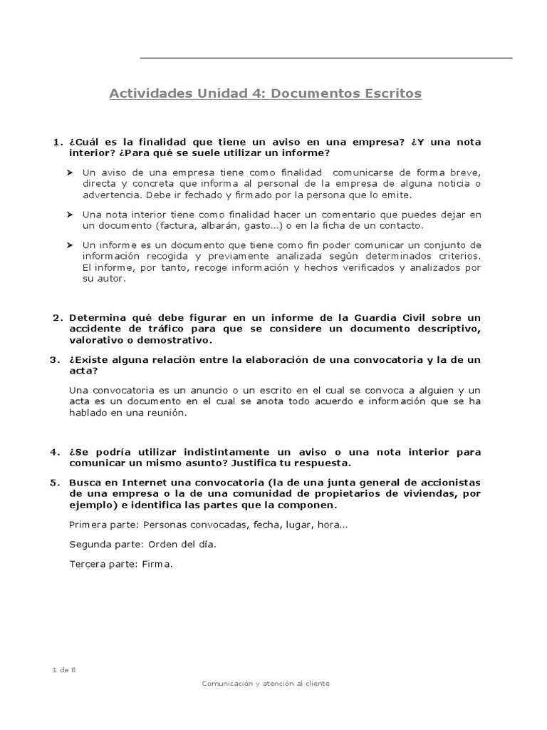 BOLETÍN ACTIVIDADES T4 DOCUMENTOS ESCRITOS................................. | PDF | Internet ...