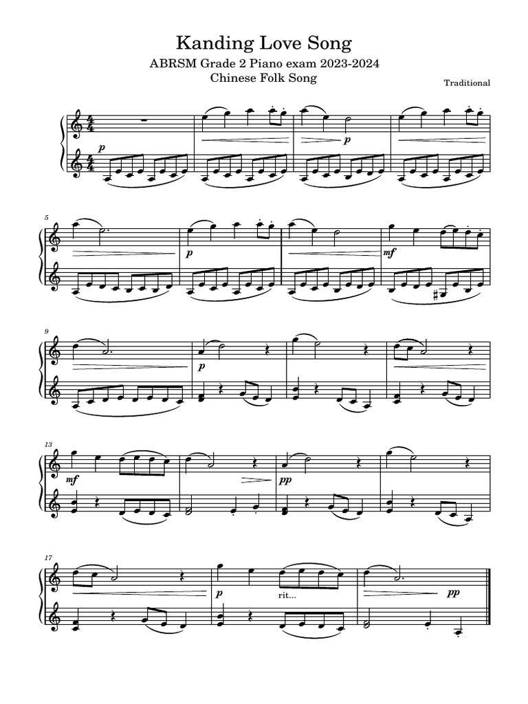 Kangding Love Song Traditional Kangding Love Song | PDF | Music ...