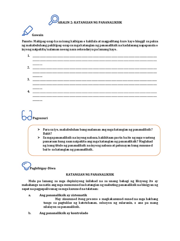 Modyul3 Aralin2 | PDF