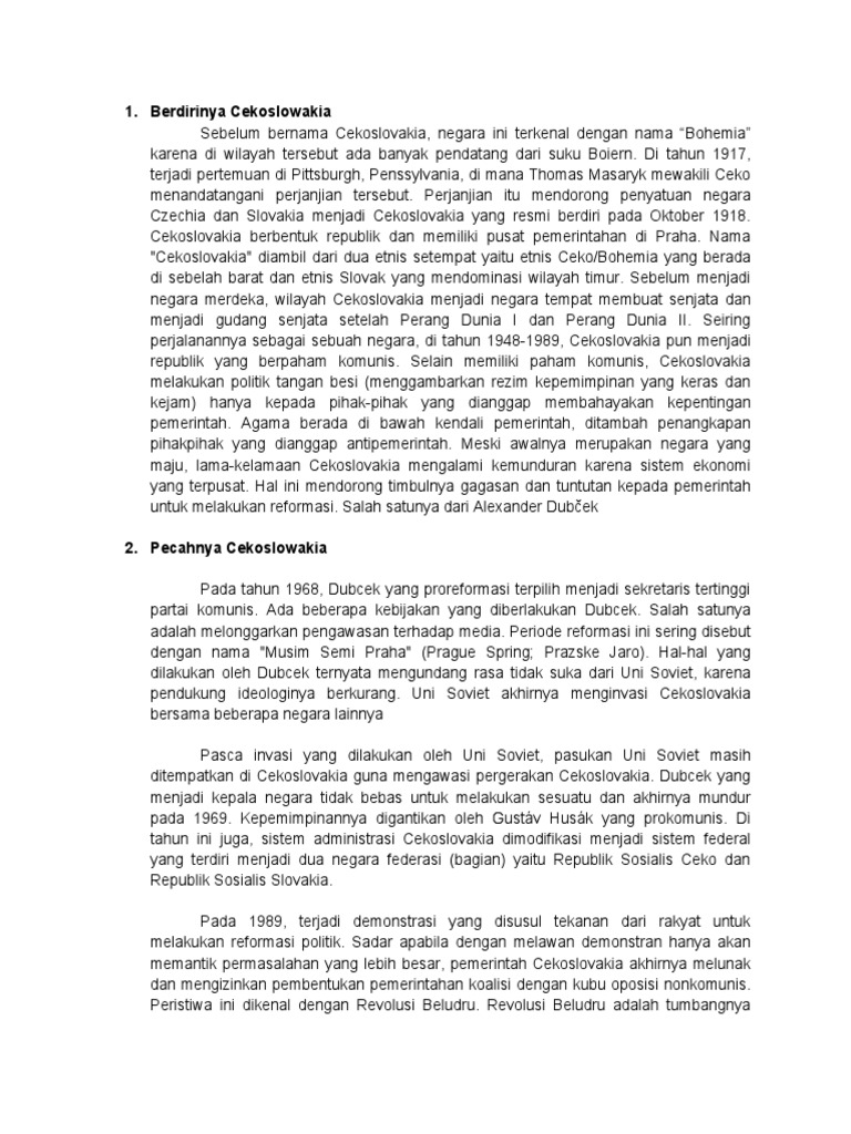 Berdirinya Cekoslowakia | PDF