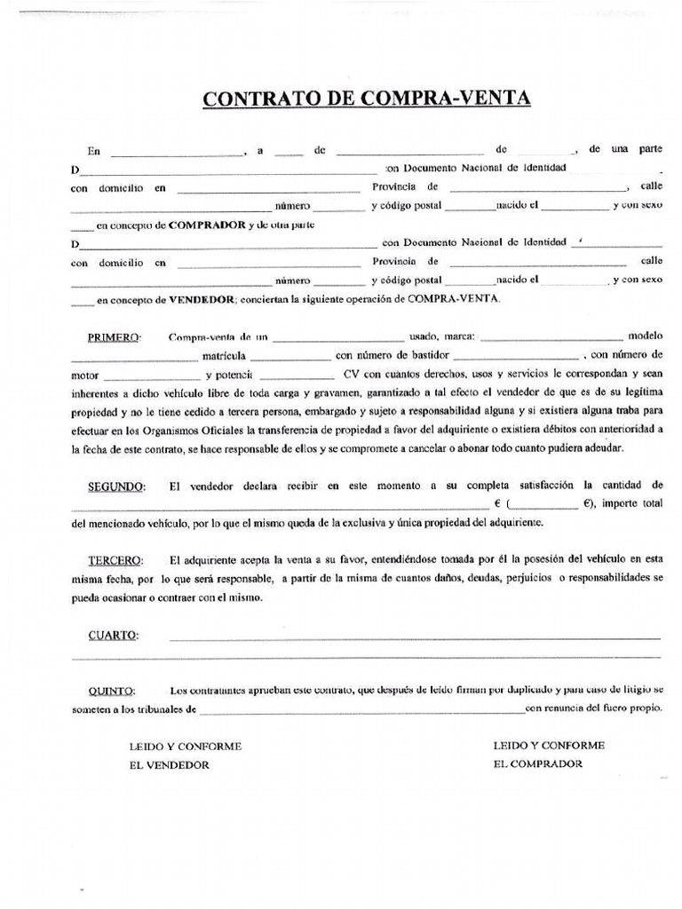 Contrato Compraventa | PDF