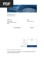 Salary Invoice Template | PDF