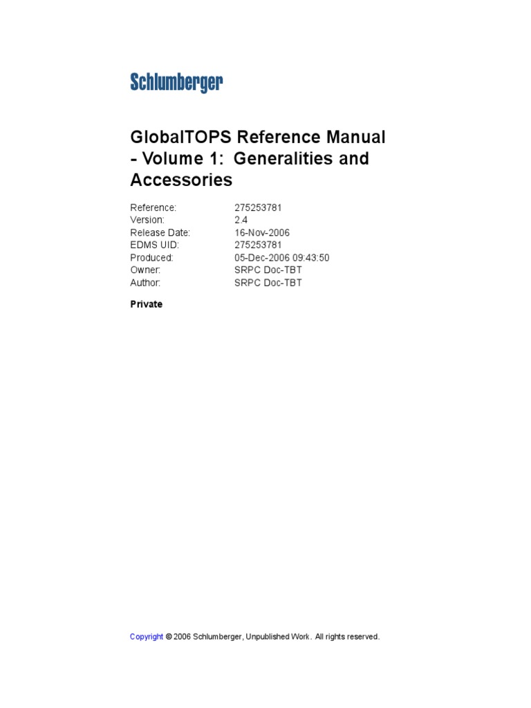 Global TOP SLB | PDF | Electrical Resistance And Conductance ...