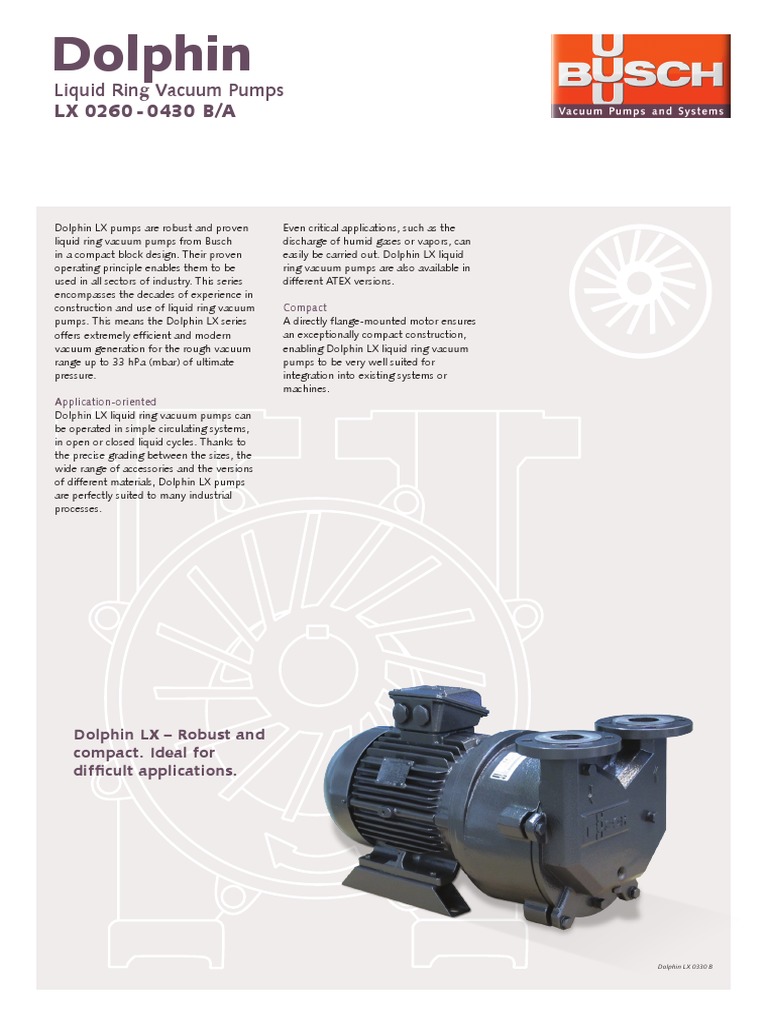 M Dolphin LX-0260-0430B, A PL SG Enus C 1.0 | PDF | Pump | Vacuum
