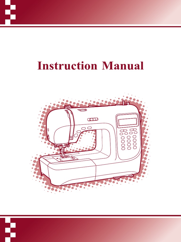 Carina Premium Sewing Machine Manual | PDF | Sewing Machine | Ac Power ...
