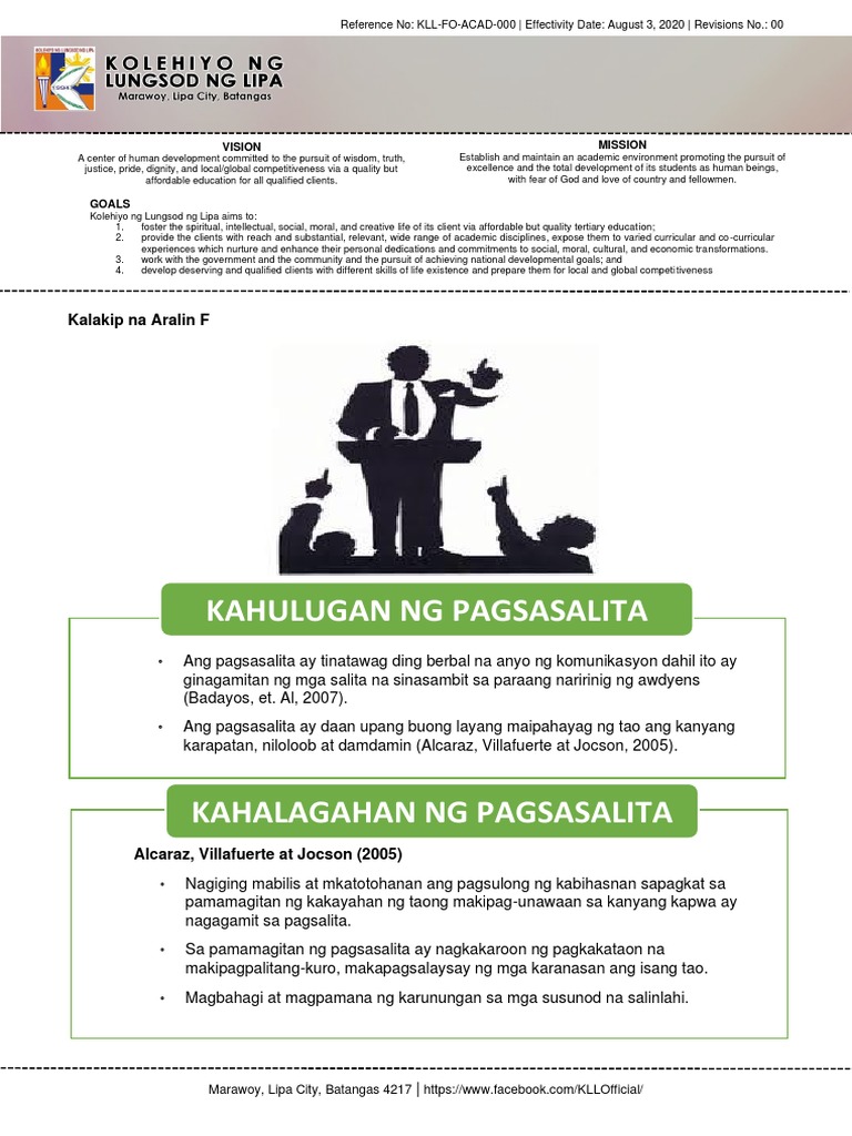 Modyul 7 Fil 101 | PDF