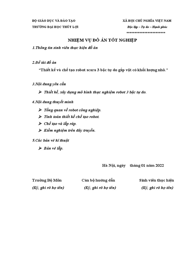 (123doc) Do An Canh Tay Robot 6 Bac Tu Do | PDF