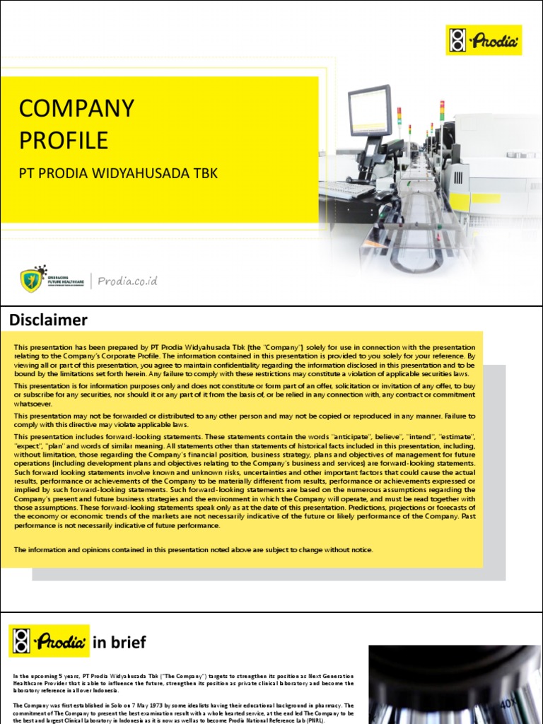 Company Profile Prodia Manado | PDF