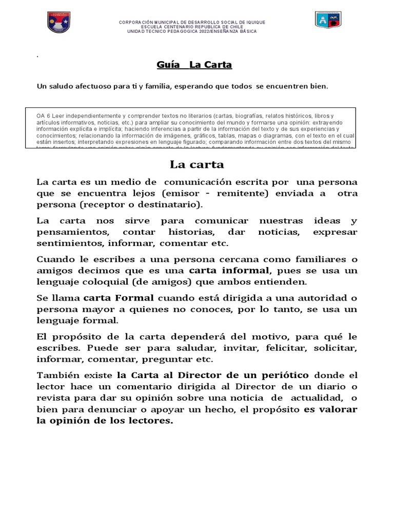 Guia de La Carta | PDF