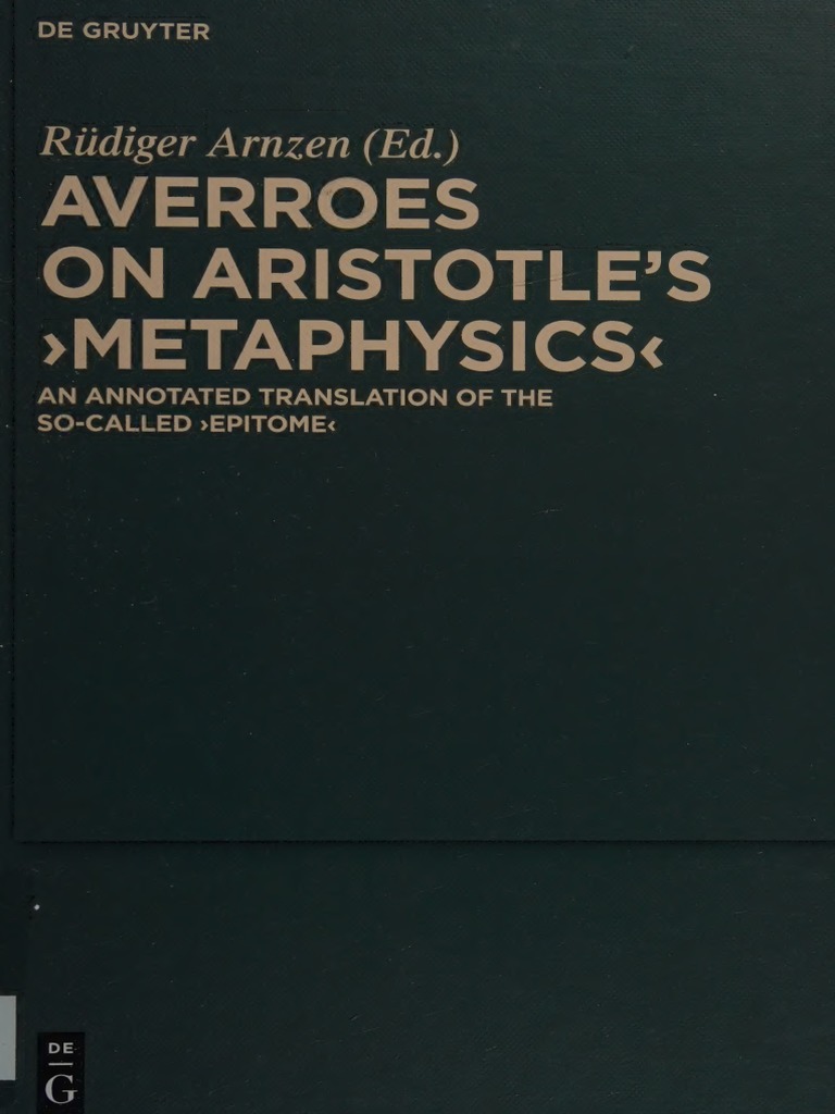 On Aristotles Metaphysics An Annotated Translation Of The So Ca Pdf