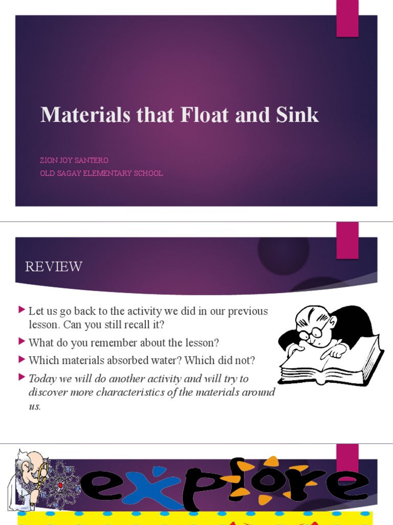 Lesson 2 - Materials That Float and Sink | PDF | Buoyancy | Materials