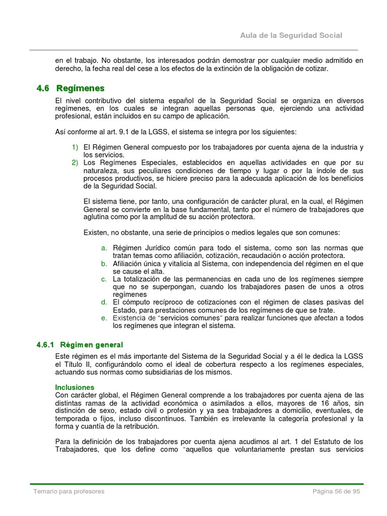 Estructura y Régimen de la Seguridad Social | PDF | Economias